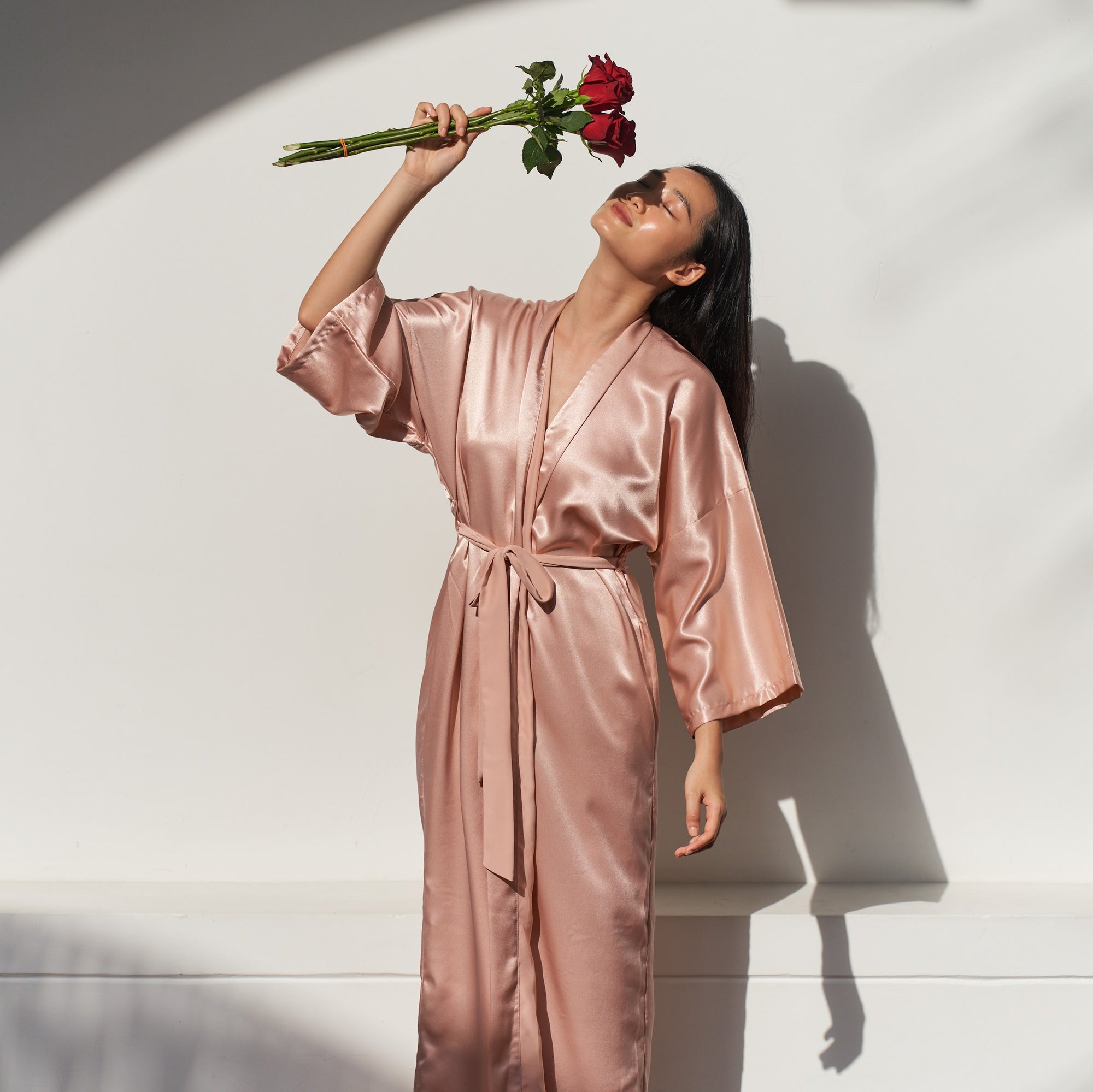 Buy Silk Sleeping Gown | Silk Dressing Gown Online - Bellsandbirds
