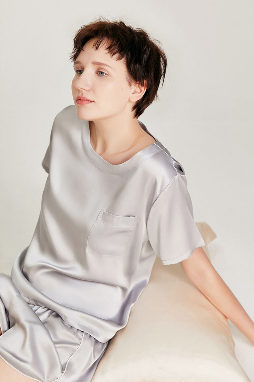 Mulberry Silk Lounge Set (Grey)