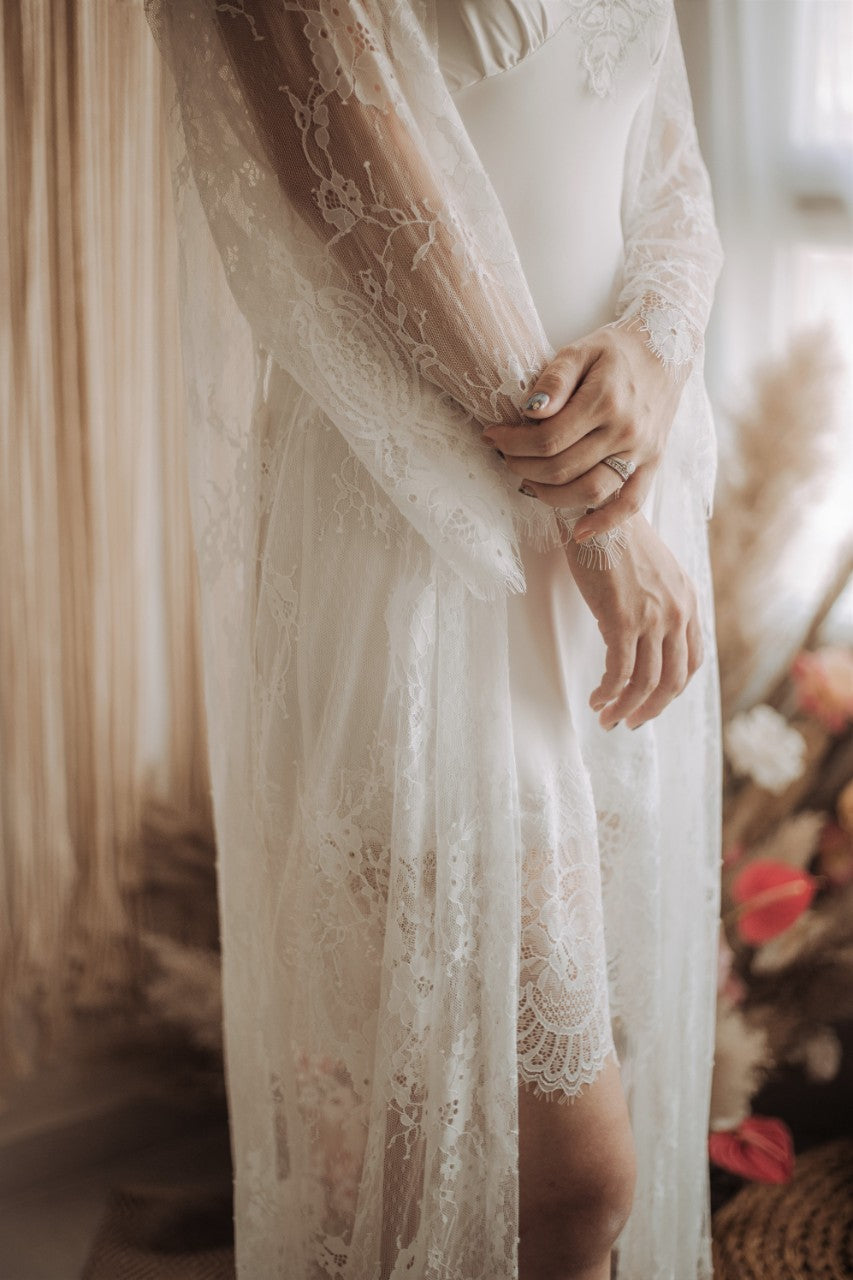 Darling Lace Maxi Robe – Bells & Birds